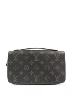 LOUIS VUITTON Xl Eclipse Zippy Monogram Clutch Bag - Black