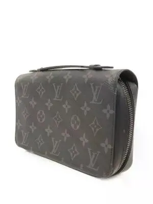 LOUIS VUITTON Xl Eclipse Zippy Monogram Clutch Bag