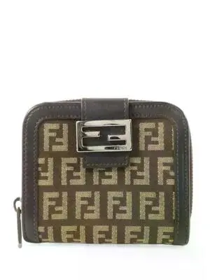 Fendi Zucca Ff-logo Bifold Wallet - Brown