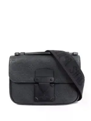 LOUIS VUITTON S Lock Sling Logo-plaque Tote Bag - Black