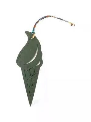 Hermès Petit H Ice Cream Cone Leather Charm - Green