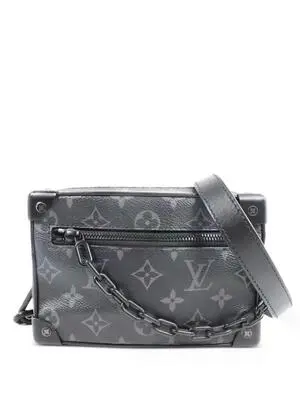 LOUIS VUITTON Mini Soft Trunk Monogram Eclipse Shoulder Bag - Black