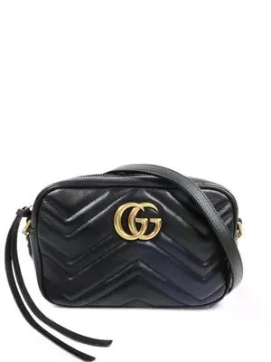 Gucci Mini Gg Marmont Shoulder Bag - Black