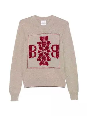 BARRIE Logo-patch Cashmere Sweater - Neutrals