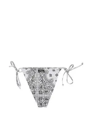 MC2 SAINT BARTH Bandana-print Bikini Bottoms - White