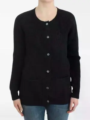 John Galliano Ribbed-knit Cardigan - Black