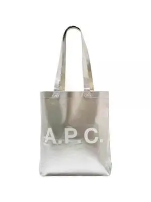 A.p.c. Lou Logo-print Tote Bag - Silver