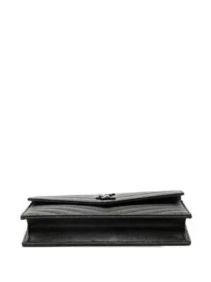 Saint Laurent 2020 Grain De Poudre Cassandre Monochrome Envelope Chain Wallet Crossbody Bag