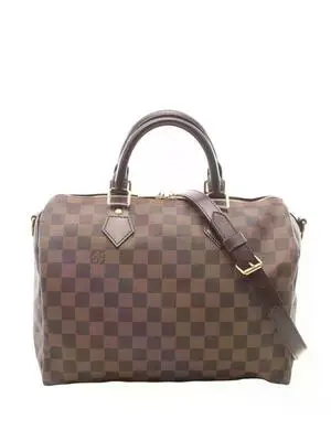 LOUIS VUITTON 2012 Damier Ebene Speedy Bandouliere 30 Satchel - Brown