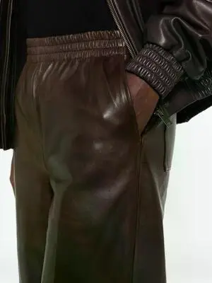 Simkhai Elasticated-waist Leather Trousers