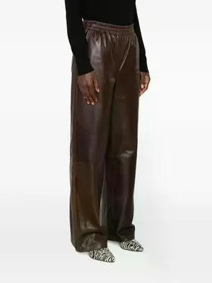 Simkhai Elasticated-waist Leather Trousers