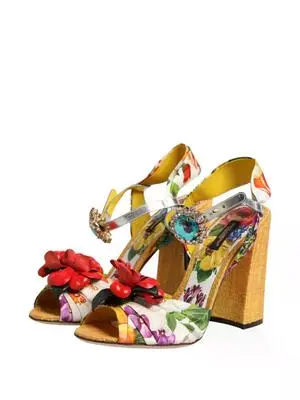 Dolce & Gabbana Keira Heeled Sandals - White