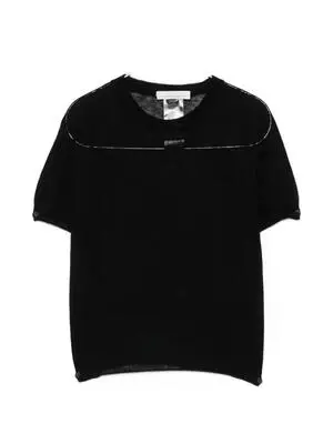 Liviana Conti Short-sleeve Knit T-shirt - Black