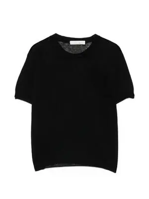 Liviana Conti Short-sleeve Knit T-shirt - Black