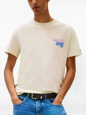 Tommy Hilfiger Stack Logo Back Graphic T-shirt - Neutrals