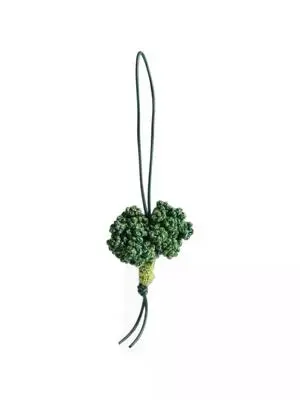 JW Anderson Broccoli-motif Crocheted Bag Charm - Green