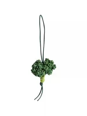 JW Anderson Broccoli-motif Crocheted Bag Charm - Green