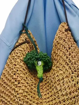 JW Anderson Broccoli-motif Crocheted Bag Charm - Green