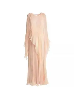 IRINA SCHROTTER Alexia Plissé-effect Dress - Pink