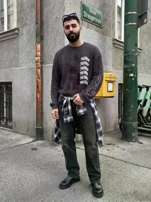 ALLSAINTS Graphic-print Waffle-knit Sweater