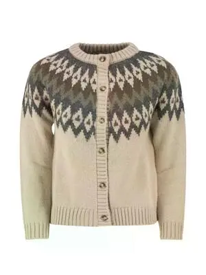Max Mara Targa Jacquard Cardigan - Neutrals