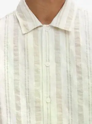 Marc O'polo Vertical-stripe Short-sleeved Shirt - White