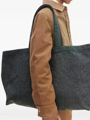 A.p.c. Trapèze Logo-embroidered Shoulder Bag - Grey