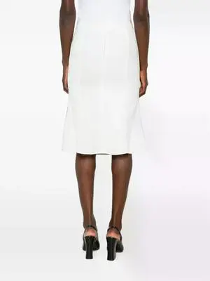 SHUSHU/TONG Ruffle-trimmed Flared Skirt - White