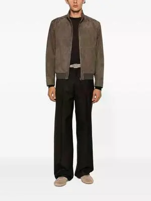Canali Suede Zip-up Jacket