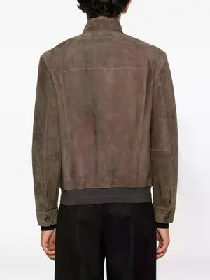 Canali Suede Zip-up Jacket
