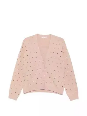 Liviana Conti Crystal-embellished V-neck Cardigan