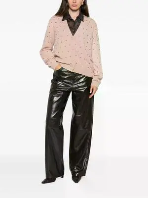 Liviana Conti Crystal-embellished V-neck Cardigan