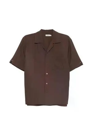 Simkhai Short-sleeve Camp-collar Shirt - Brown