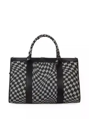 Amiri Wavy Houndstooth Weekender Bag - Black