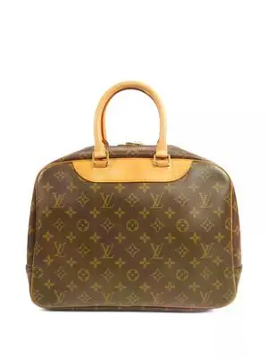LOUIS VUITTON Monogram Deauville Handbag - Brown