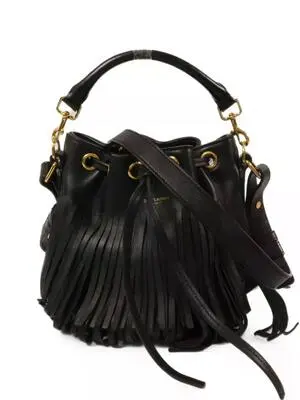 Saint Laurent Emmandle Fringed Bucket Bag