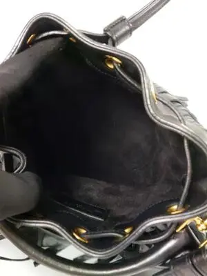 Saint Laurent Emmandle Fringed Bucket Bag