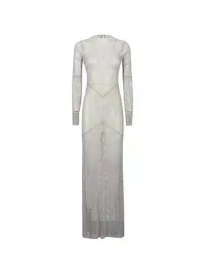 SANTA BRANDS Maxi Flared Dress - Silver