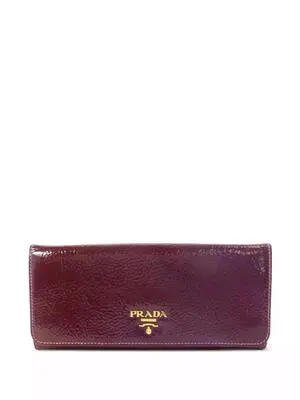 Prada Logo-plaque Patent Wallet