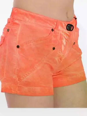 Plein Sud Five-pocket Denim Shorts - Orange