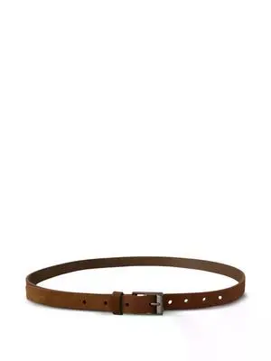 Dolce & Gabbana Logo-engraved Suede Belt - Brown