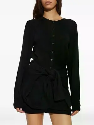 Alexander Wang Tie-waist Button-up Mini Dress