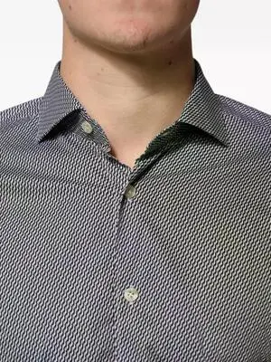 DOMENICO TAGLIENTE Geometric-pattern Long-sleeve Shirt