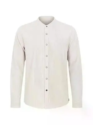 BALDININI Band-collar Long-sleeve Shirt - Neutrals