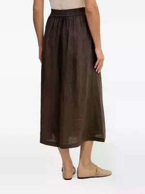 BENETTON Elasticated-waist Midi Skirt