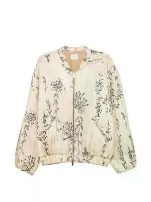 ALYSI Floral-print Bomber Jacket - Neutrals