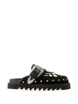 Toga Stud-embellishment Mules - Black