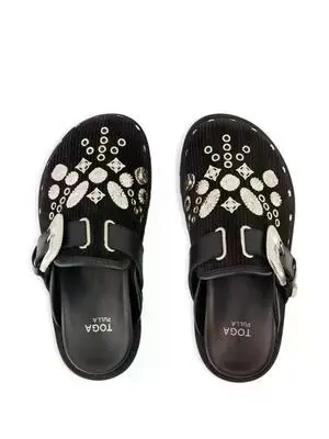 Toga Stud-embellishment Mules