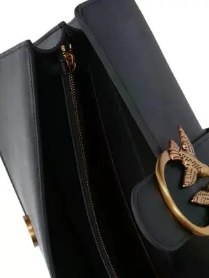 Pinko Love Bag One Medium Handbag In Leather - Black