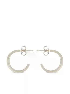 MAISON MARGIELA Numbers-motif Hoop Earrings - Silver